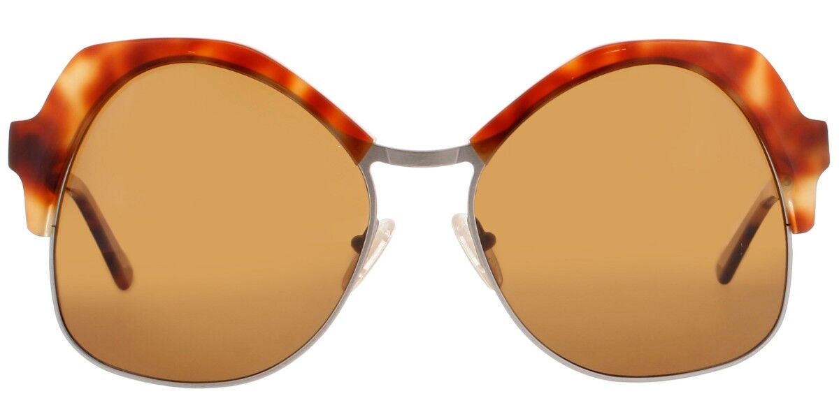 ANDY WOLF One Heart B Géométriques Brown Red Tortoise Silver lunettes ...
