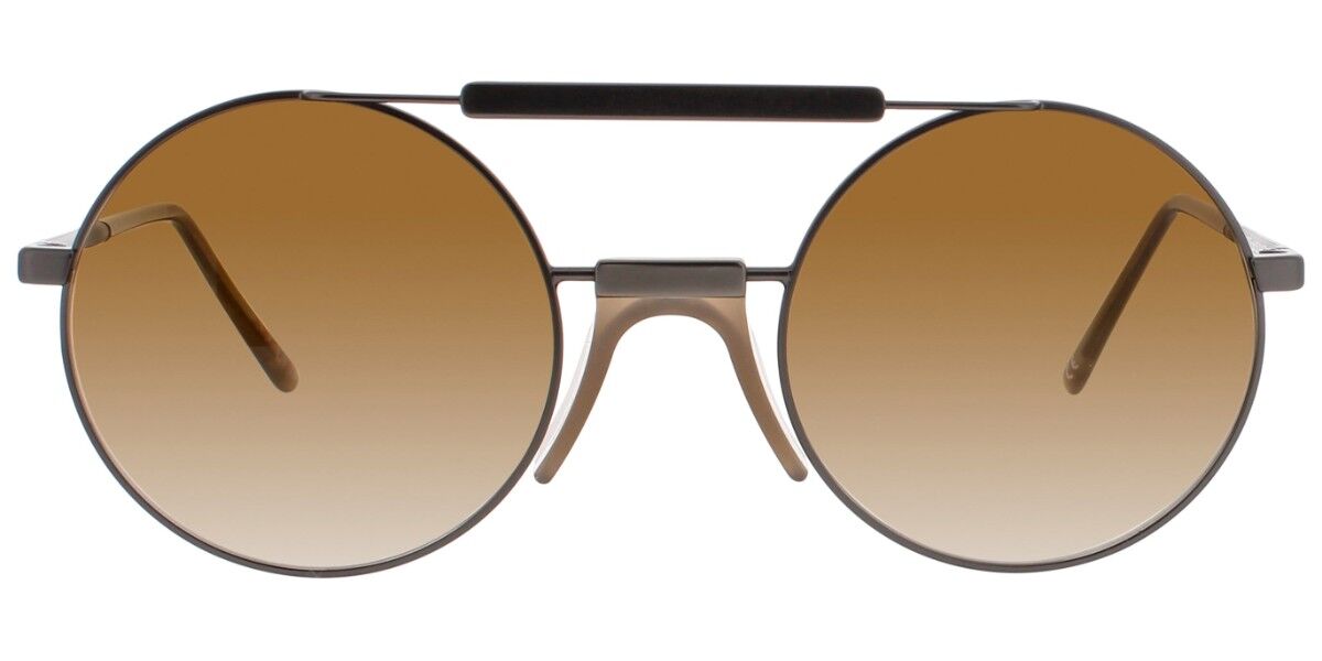 ANDY WOLF Turnock D Aviateur Gunmetal Brown Laminate lunettes de soleil ...