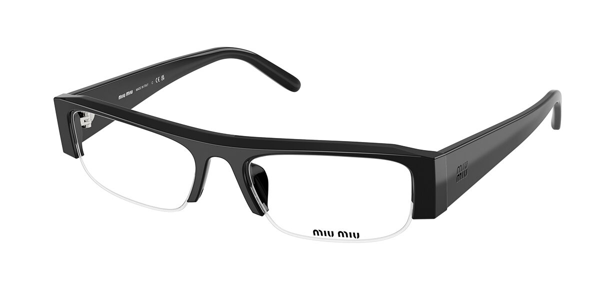 Miu Miu MUB07S 16K08N Blue-Light Block Rectangulaire Noir lunettes ...