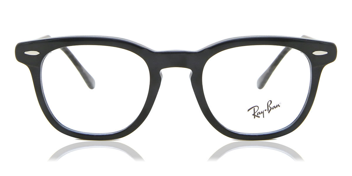 Ray-Ban RX5398F Hawkeye Asian Fit 2000 Carré Noir Brillant lunettes ...