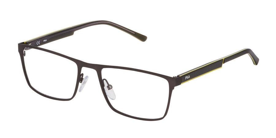 Fila VF9940 0627 Carré Dark Brown/Yellow lunettes | EasyLunettes France